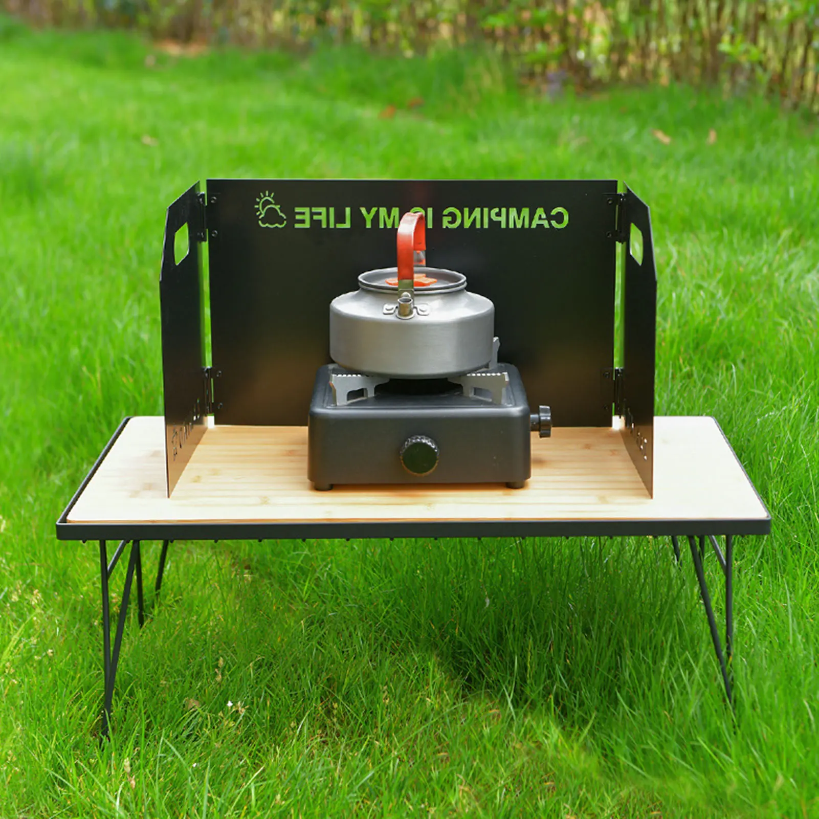 Camping Stove Windshield Heat Collecting Three-Fold Plate Ultralight ...