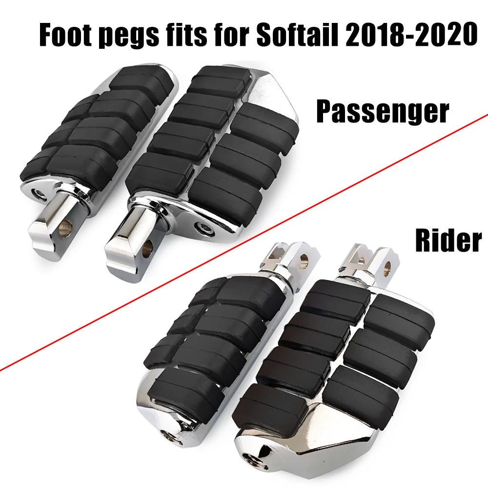 Front Rear Foot Pegs Footrest Pedals For Harley Softail Fat Bob ...