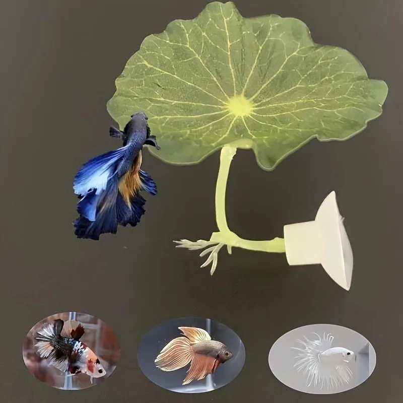 1pc Comforting Betta Fish Leaf Bed - Easy to Attach Aquarium Hammock ...