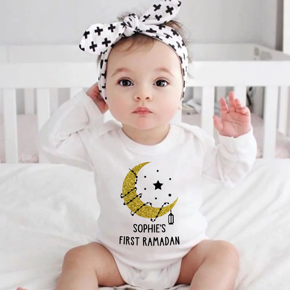 Personalized Baby First Ramadan Bodysuit Custom Name Newborn Eid Outfit ...