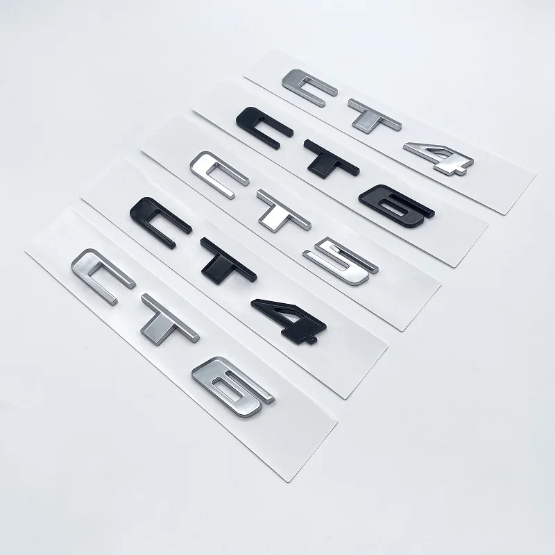 3D-ABS-Black-Silver-Letters-Numbers-Logo-Stickers-For-Cadillac-CT4-CT5 ...