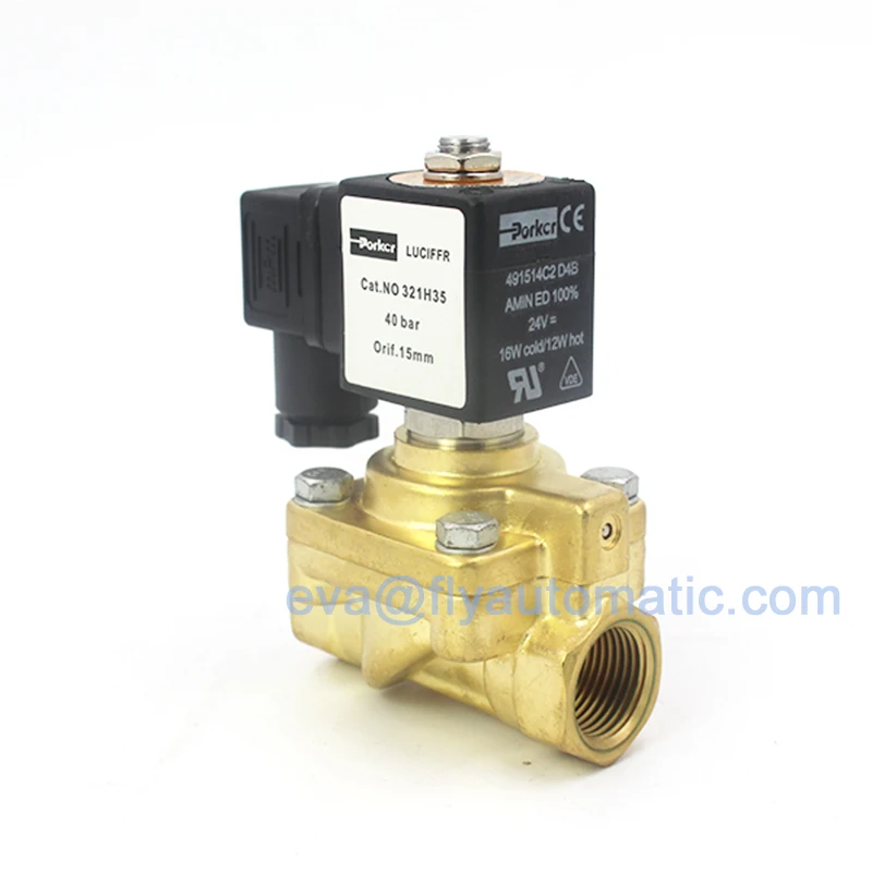 321h35 Parker Pneumatic Solenoid Valve 2 Way 24vdc Brass - Pneumatic ...