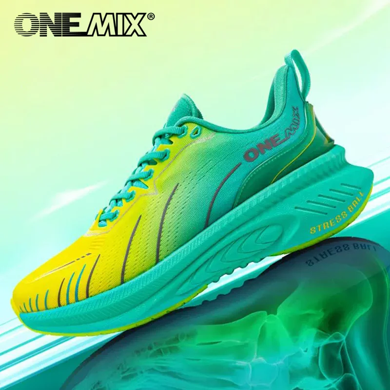 ONEMIX Cushioned Running Shoes women Fall Winter Heavy Runners Lace-up ...