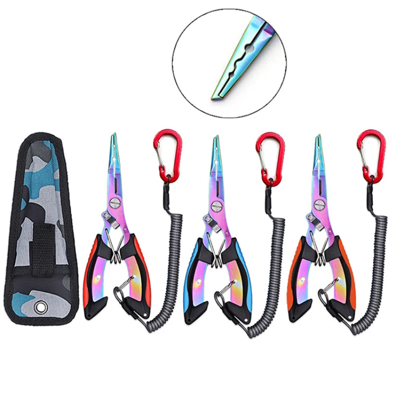 Stainless-Steel-Titanium-Plated-Lure-Pliers-Multifunctional-Eagle-Mouth ...
