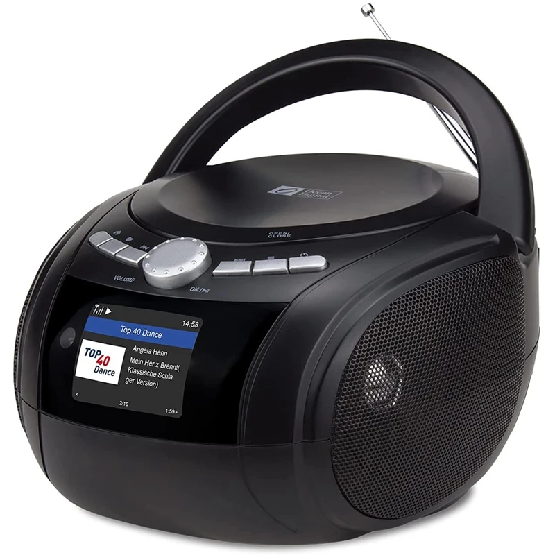RISE-Portable-Stereo-CD-Boombox-Internet-Radio-FM-Radio-CD-Player-With ...
