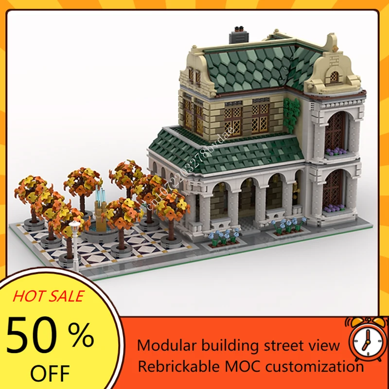 4228PCS-Customized-MOC-Modular-Courtyard-Street-View-Model-Building ...