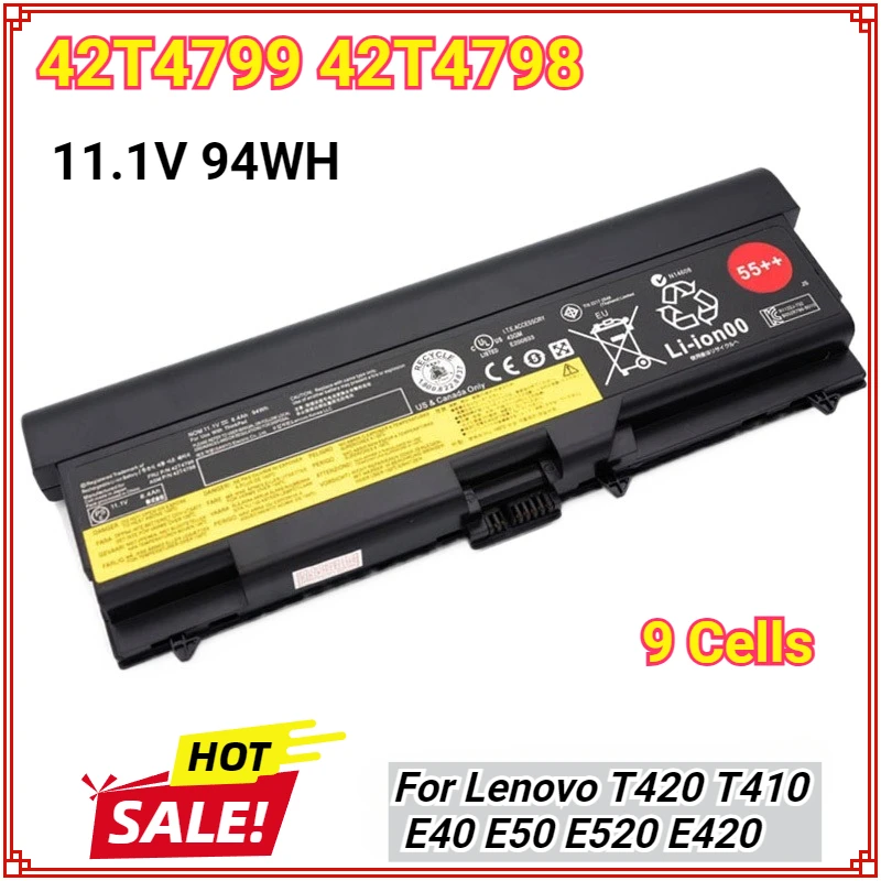 42T4798 42T4799 Laptop Battery for Lenovo ThinkPad E40 E50 E420 E520 ...