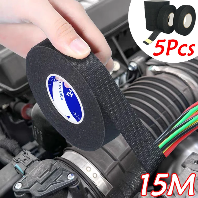 1/3/5Pcs Electrical Tape Heat Resistant Harness Tape Adhesive Cloth ...