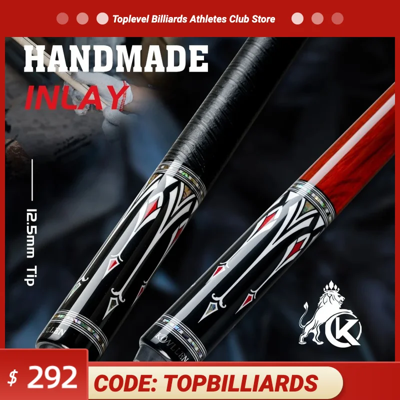 Konllen-Carbon-Fiber-Pool-cue-Handmade-Inlay-and-Leather-Wrap-with ...