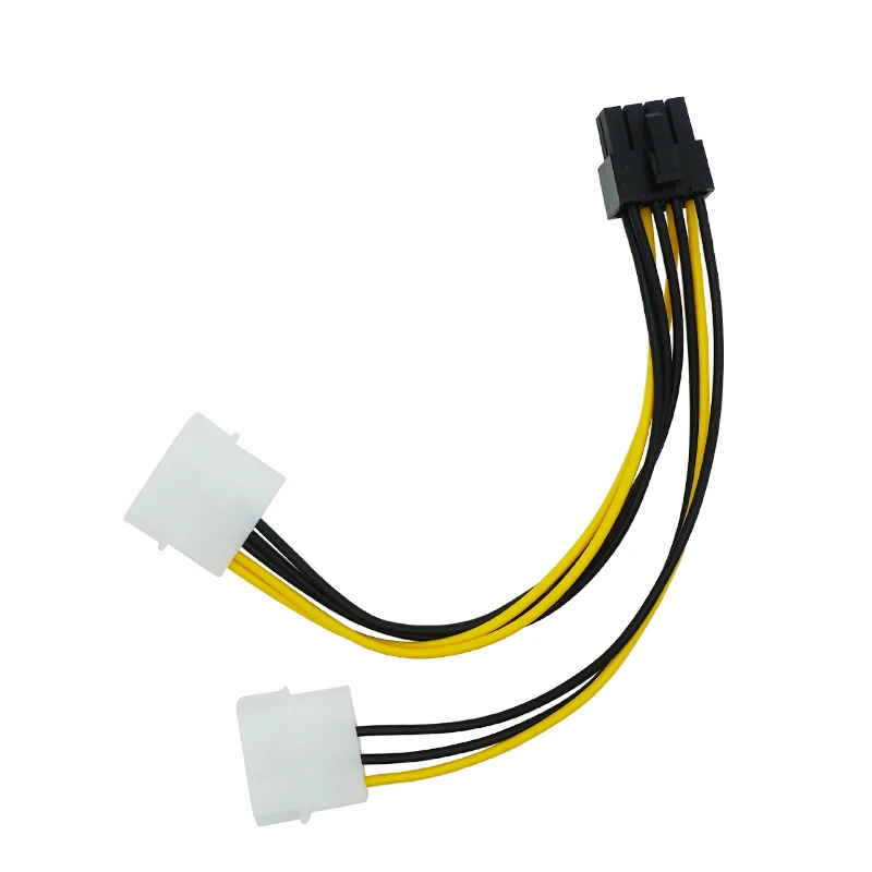 Dual-4-Pin-Molex-IDE-to-8-Pin-PCI-Express-Power-Cable-PCI-Express ...