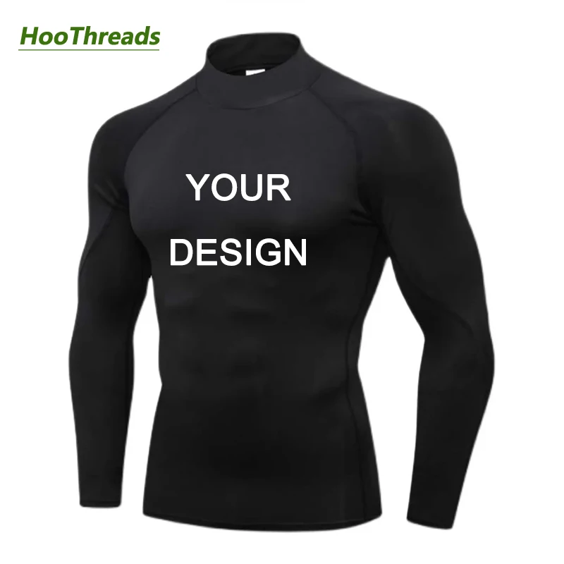 Customized-Print-Turtle-Mock-Neck-Compression-Shirts-for-Men-Gym ...