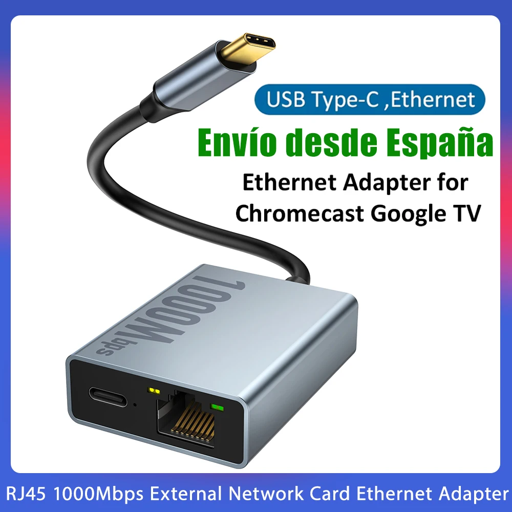 RJ45 1000Mbps External Network Card Ethernet Adapter for 4K Chromecast ...