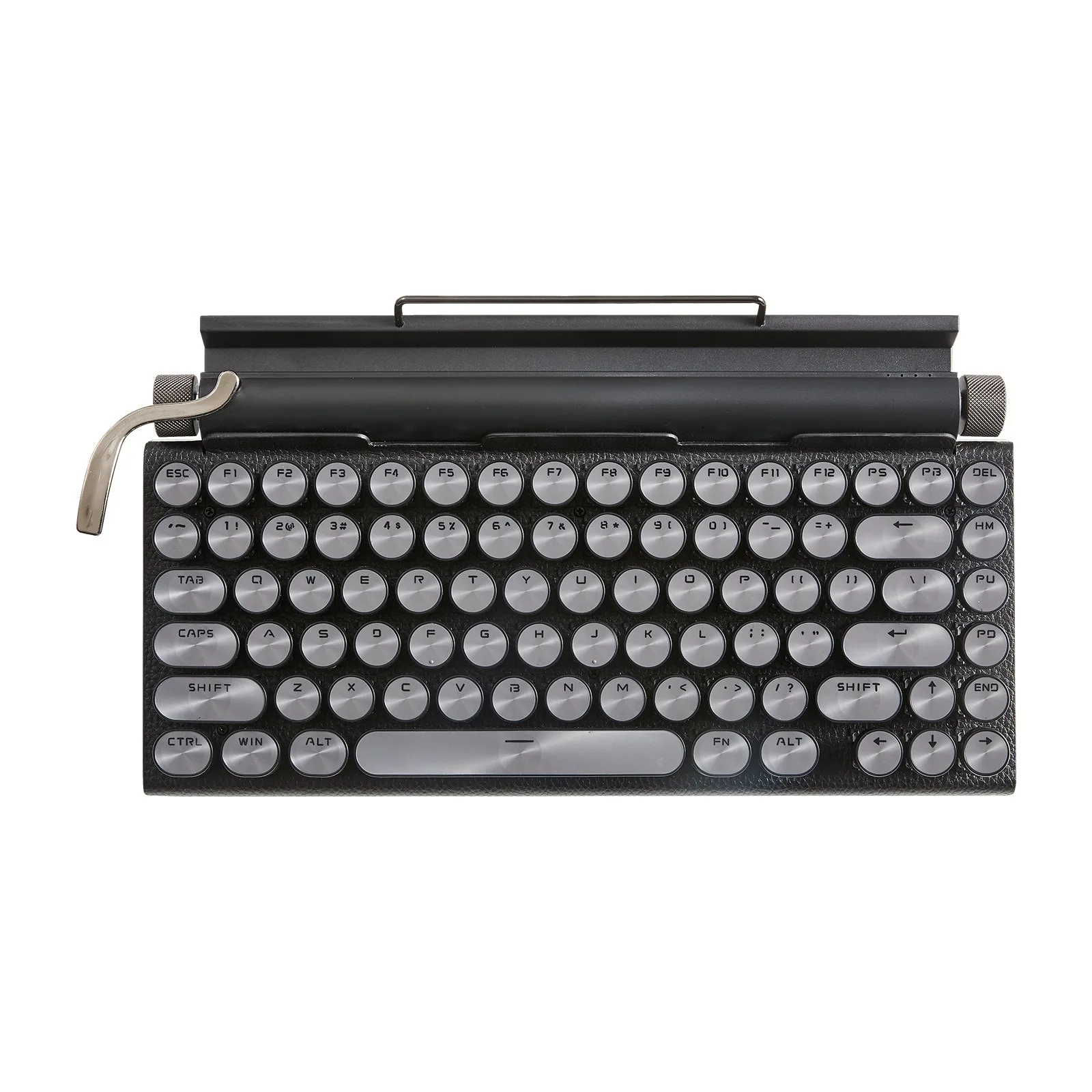 Retro-Typewriter-Style-Bluetooth-Mechanical-Keyboard-With-Knobs-Leather ...