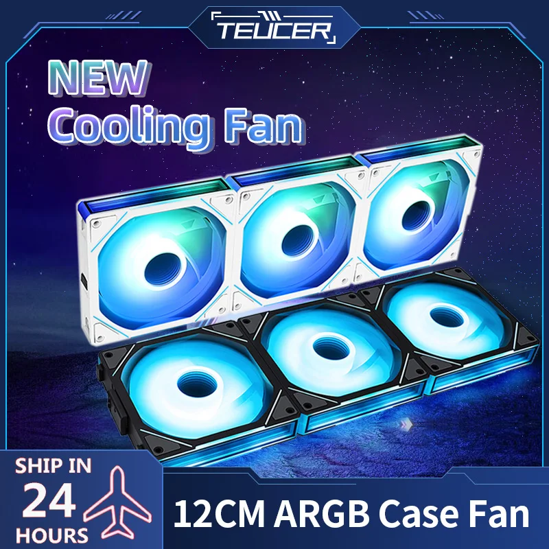 TEUCER-JM-1-1PCS-ARGB-Cooling-Fan-Mirror-Cycle-Light-Effect-Cableless ...