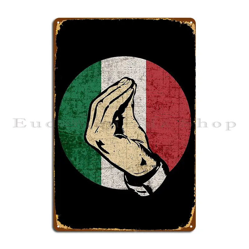 Italian-Hand-Gesture-Sing-Language-Funny-Italy-Flag-Vintage-Metal ...