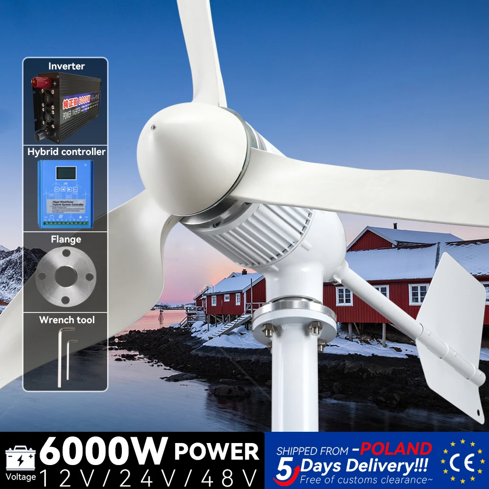 4000W-6000W-Wind-Turbine-Horizontal-4KW-6KW-48V-24V-12V-With-MPPT ...