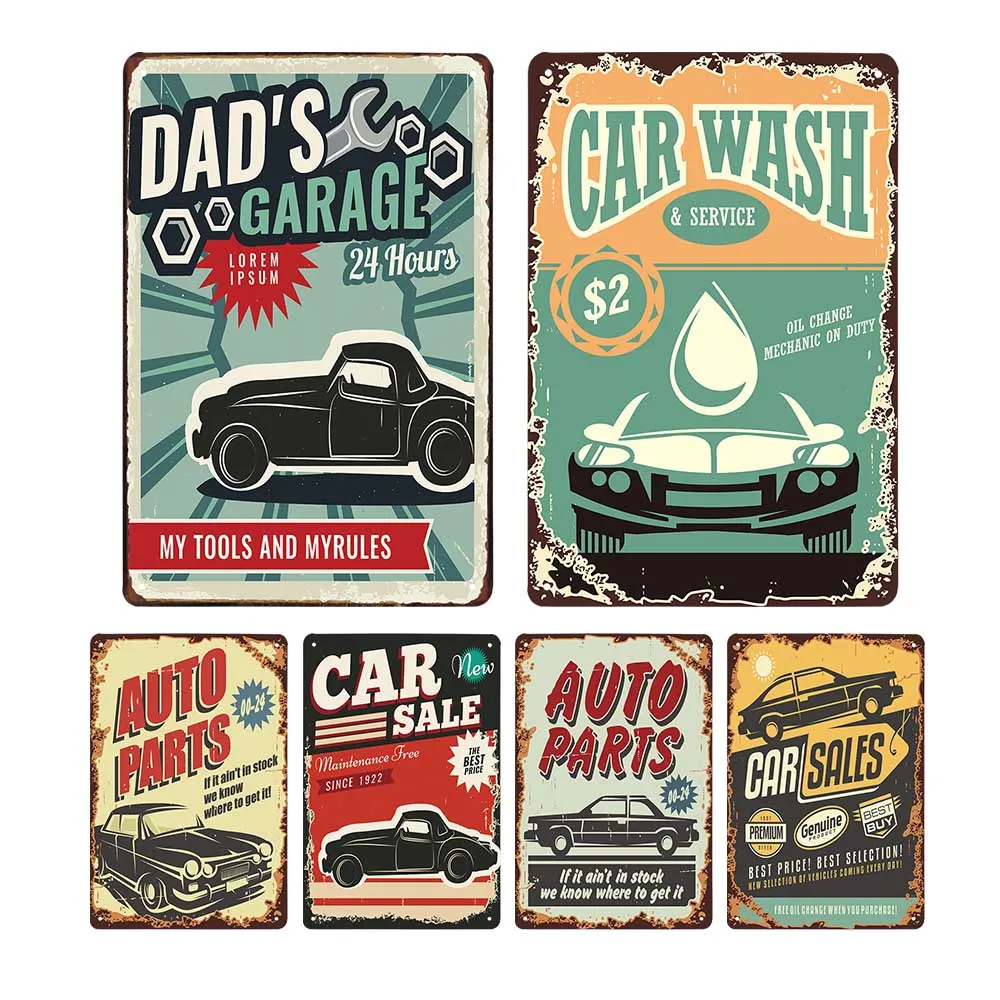 Auto-Repair-Shop-Signs-Metal-Home-Decor-Wall-Art-Car-Shop-Decoration ...