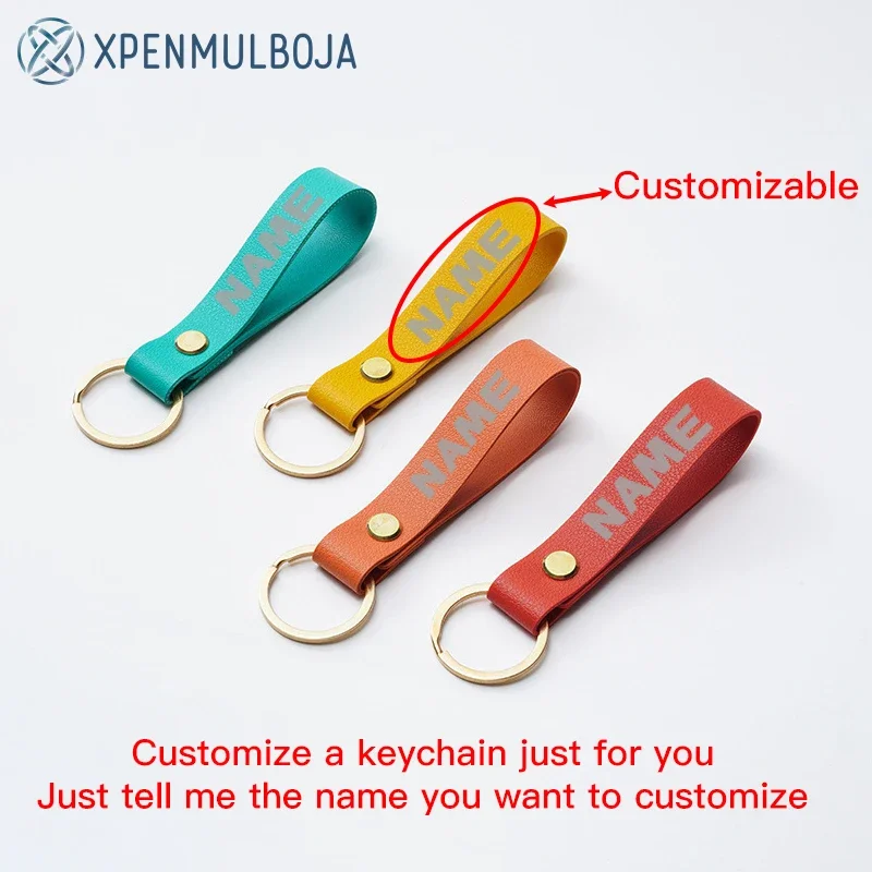 Customized-PU-Leather-Keychain-Fashion-Business-Gifts-Leather-Key-Chain ...
