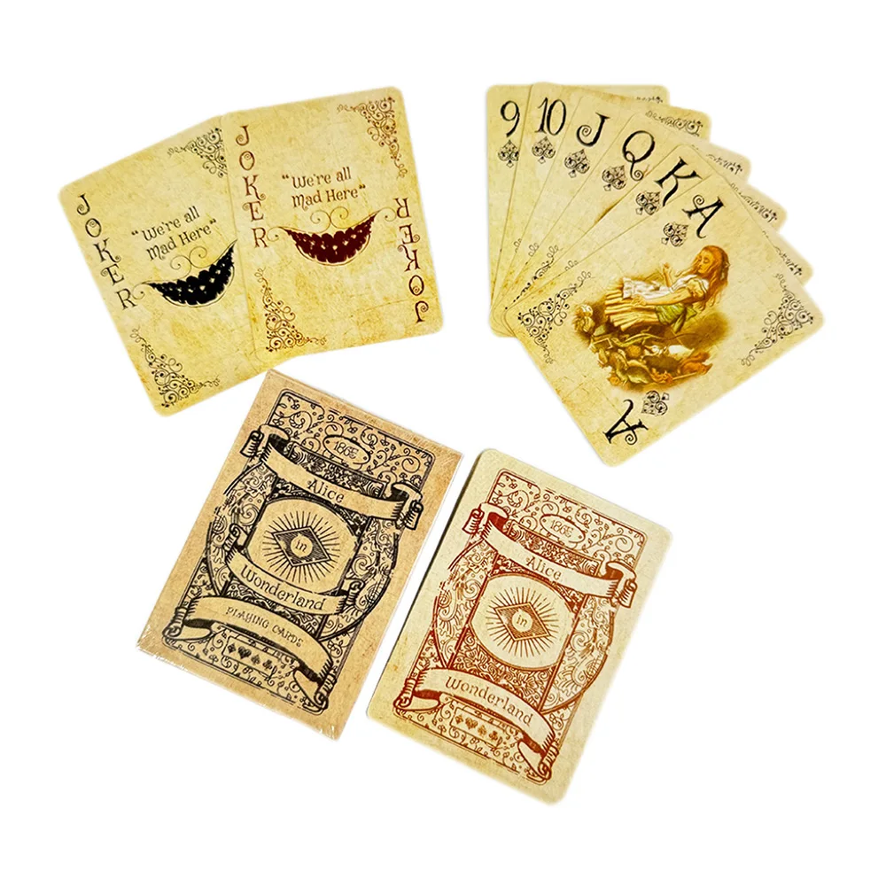 63x88mm-Vintage-Paper-Poker-Cards-Alice-In-Wonderland-Series-Playing ...