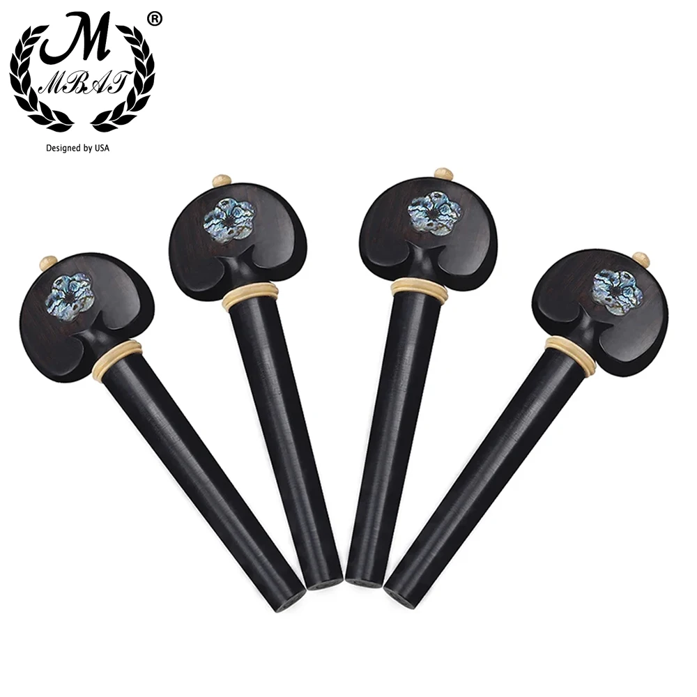 4Pcs-Tuning-Repair-Music-Tools-Universal-Ebony-Cello-Pegs-Shafts-Hand ...