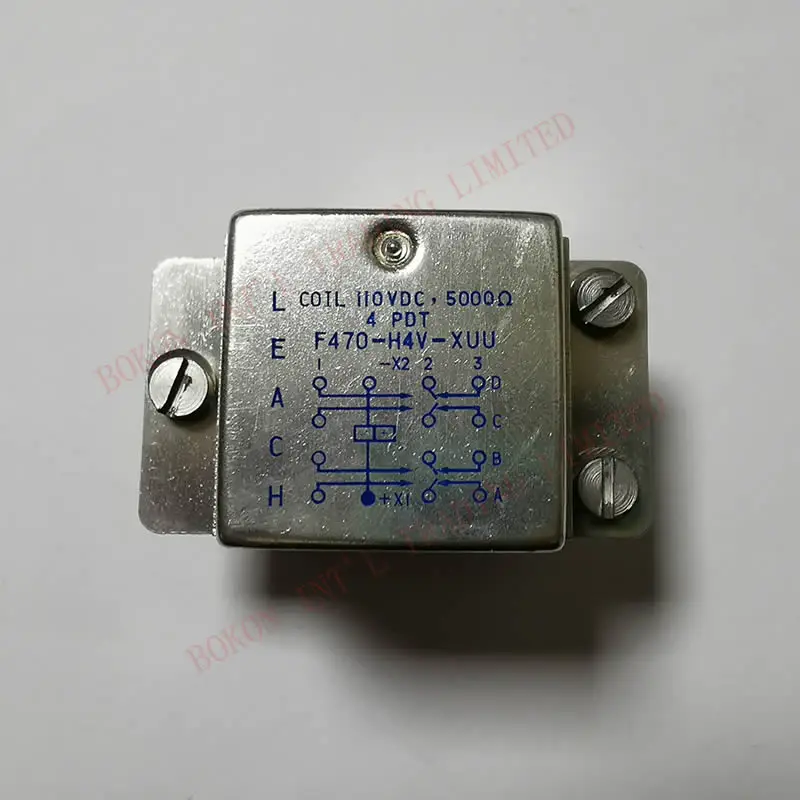Relay F470-H4V-XUU COIL 110VDC 5000OHMS F470 RELAY 1AMP 110volts 5000Ω 4PDT with Socket SF400-1F