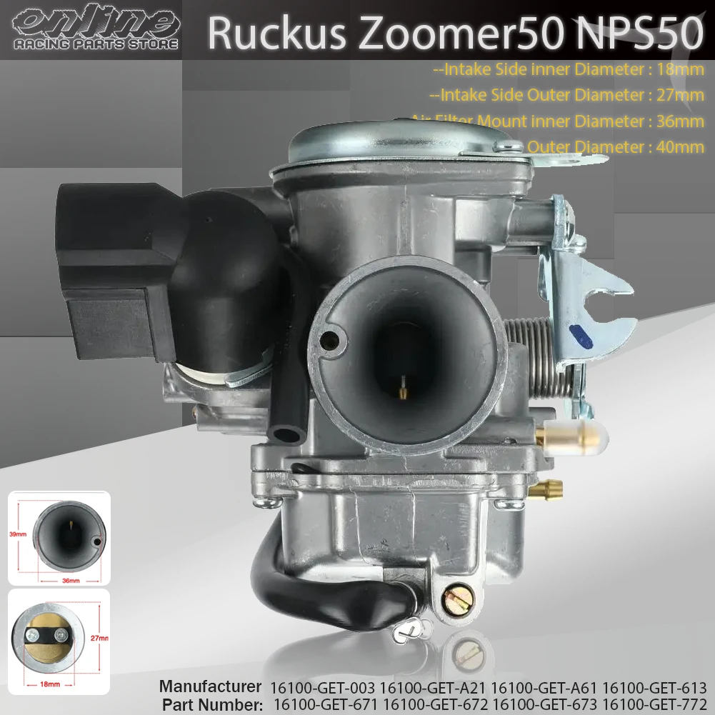 For ZOOMER 50 NPS 50 NPS 50S NPS50 NPS50S 2008-2019 Moped Scooter Parts ...