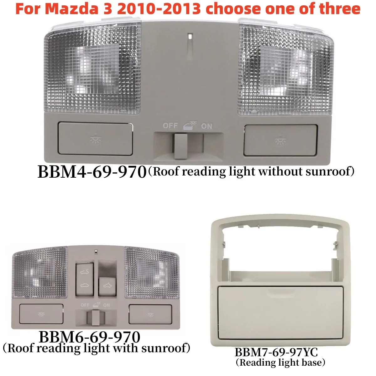 1pcs-Car-Overhead-Console-Map-Lamp-Light-For-Mazda-3-2010-2013-BBM4-69 ...