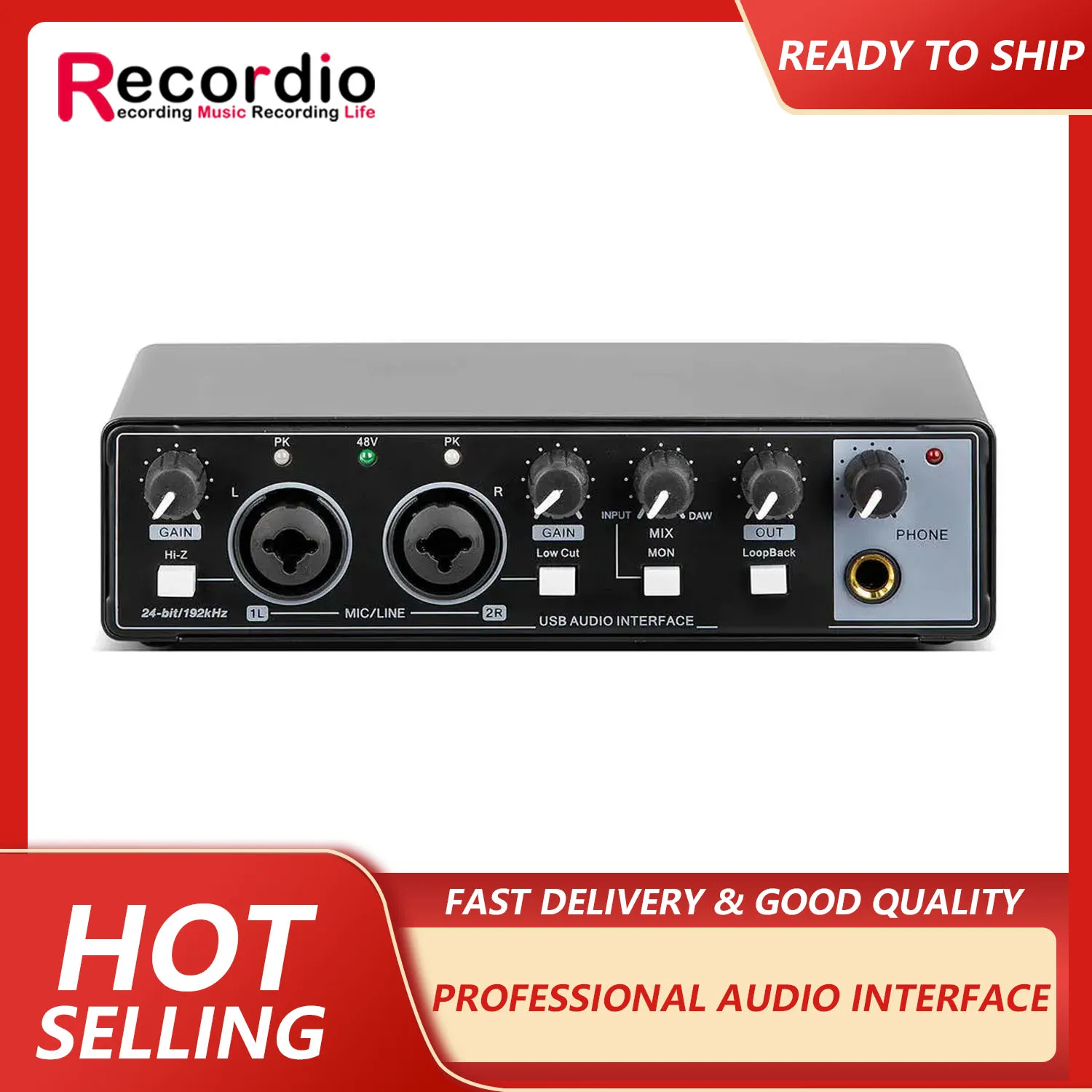 GAX-MD22-Audio-Interface-Recording-Live-Dubbing-Equipment-Singing-USB ...