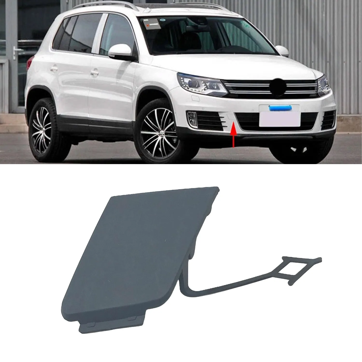 Front Bumper Tow Towing Hook Eye Cap Cover Fit for VW Tiguan 2013 2014 ...