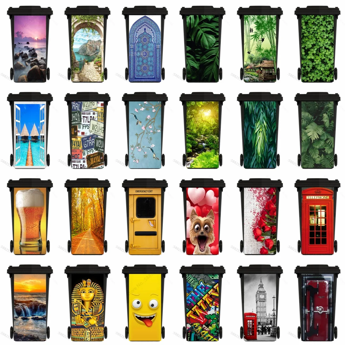Custom-Size-Self-adhesive-PVC-Trash-Can-Sticker-Waterproof-Wallpaper ...