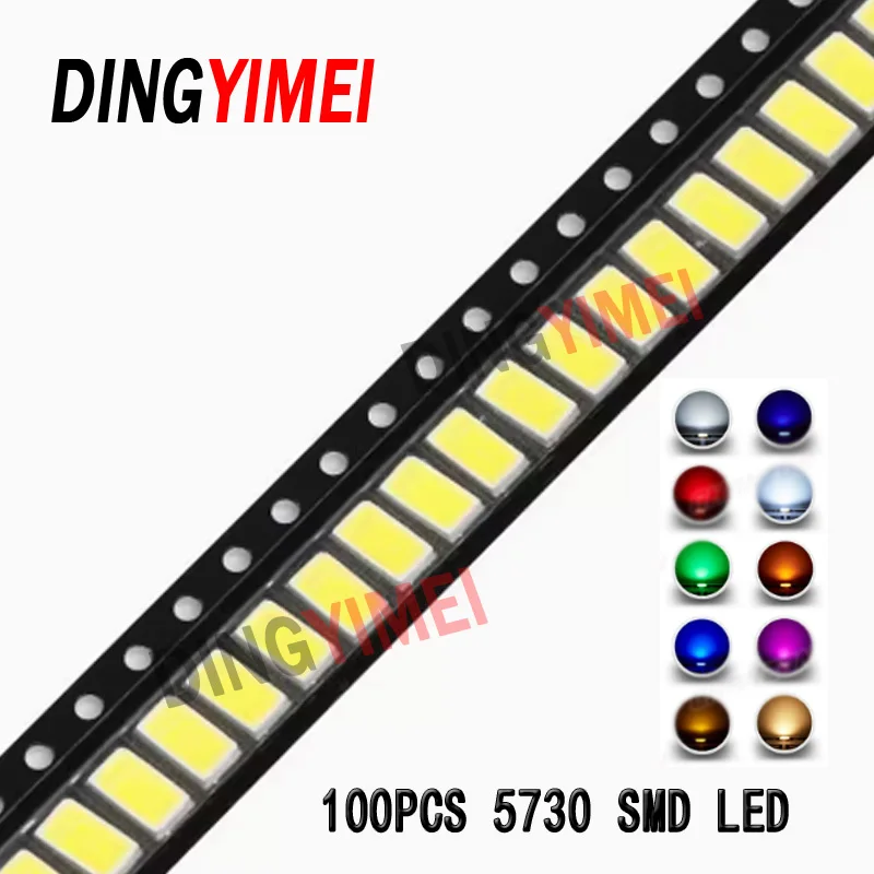 100pcs-SMD-5730-5630-LED-Emitting-Diode-Lamp-Chip-Warm-Cool-White-Red ...