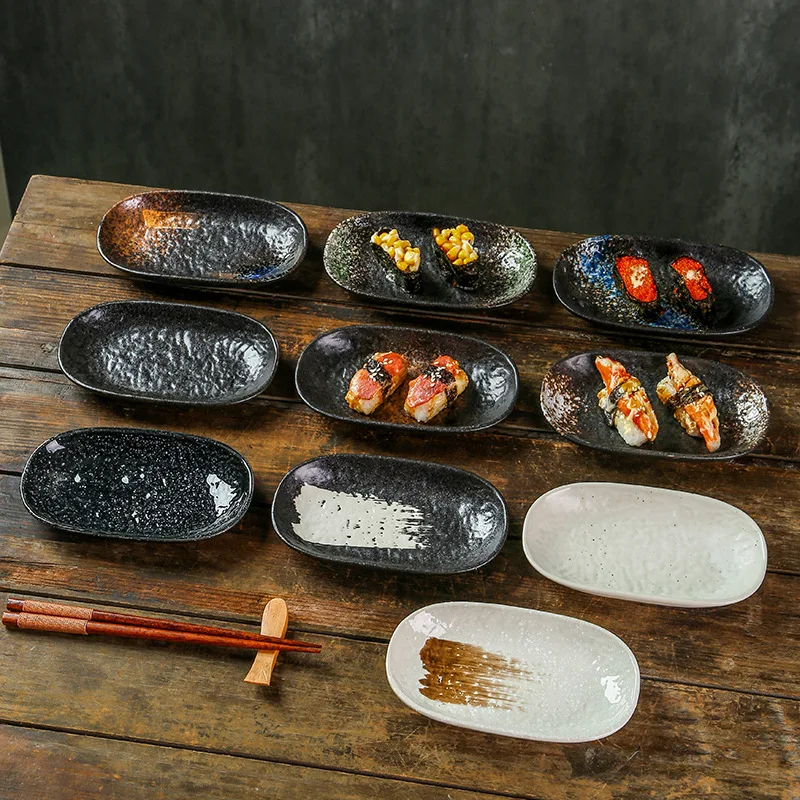 6-inch-oval-sashimi-sushi-plate-grilled-meat-plate-high-temperature ...