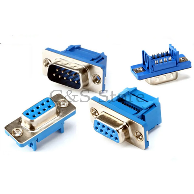 5pcs DIDC9 DB9 Male Female serial port connector IDC crimp Type D-Sub ...