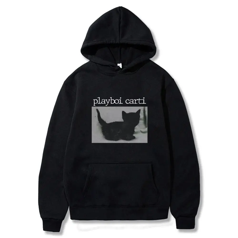 Playboi-Carti-Hoodies-Rapper-Black-Cat-Print-Streetwear-Men-Women ...