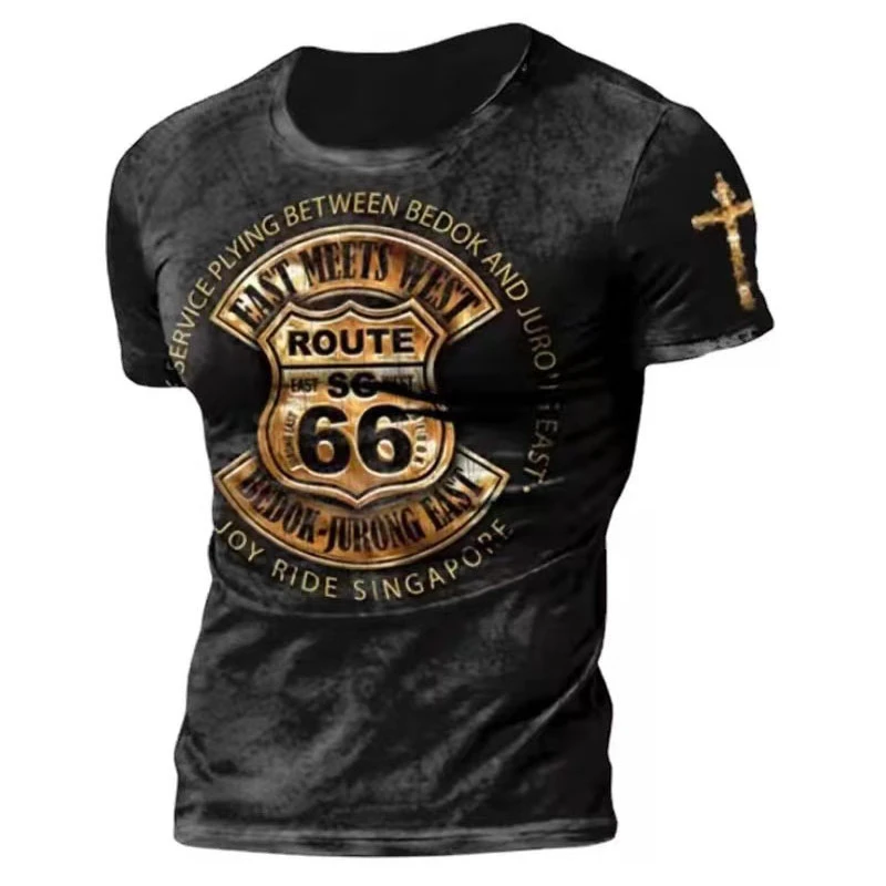 Route 66 Clothing Brand Vintage | Clothes Retro Shirt Male | Vintage ...