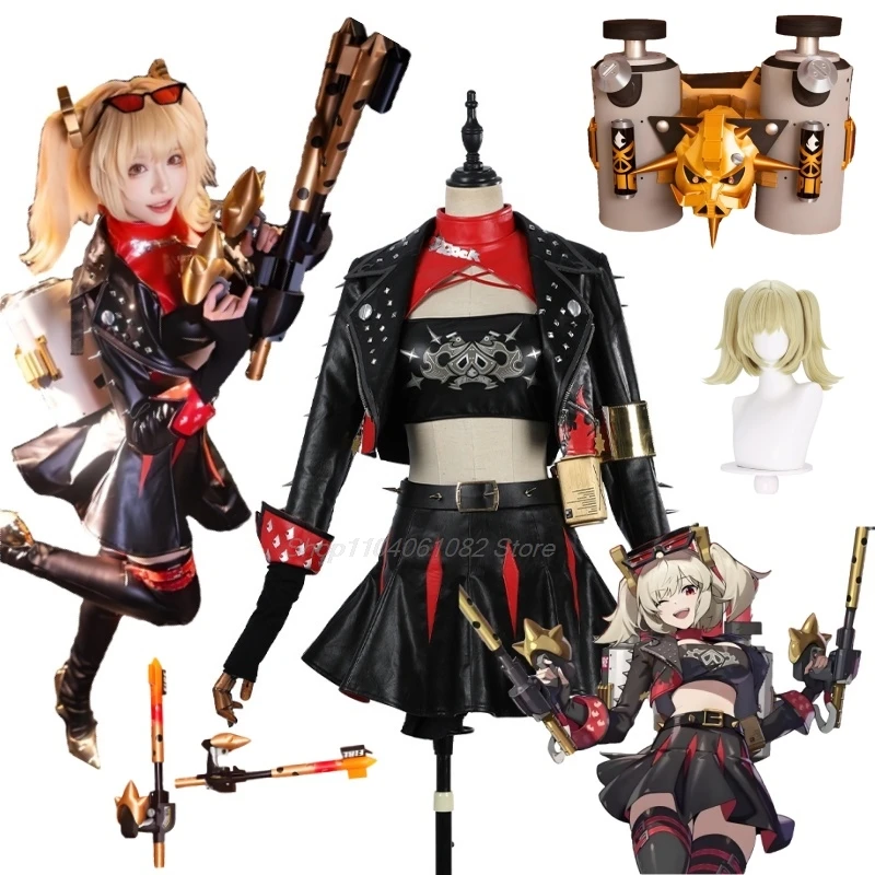 Burnice-Whita-Cosplay-Costume-Zenless-Zone-Zero-Wig-Leather-Skirts-Coat ...