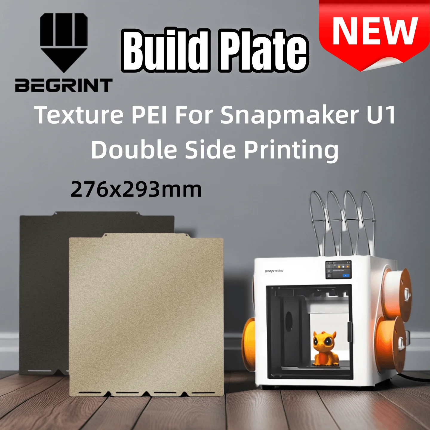 For Snapmaker U1 PEI Textured Thickening Super Adhension Build Plate ...