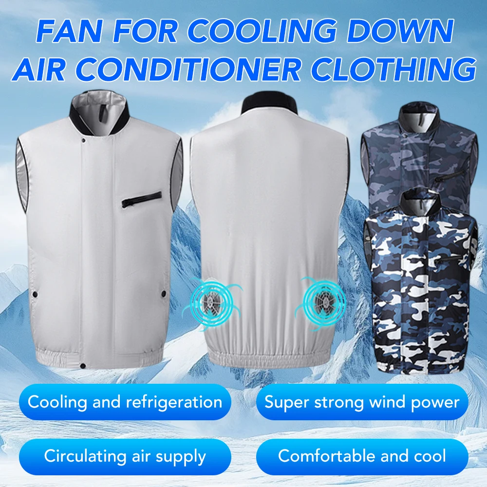 Summer Fan Vest Men Women Cooling Air Conditioning Clothes 3 Speed ...