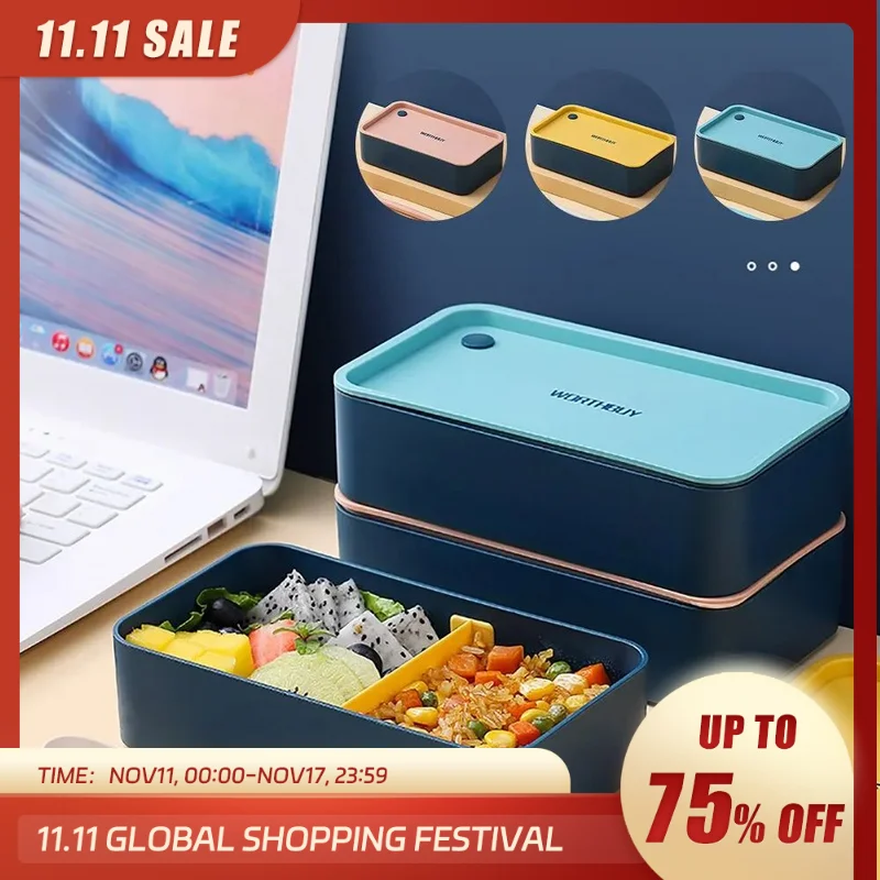 Bento-Boxes-Microwave-Dinnerware-Food-Storage-Case-with-Movable ...