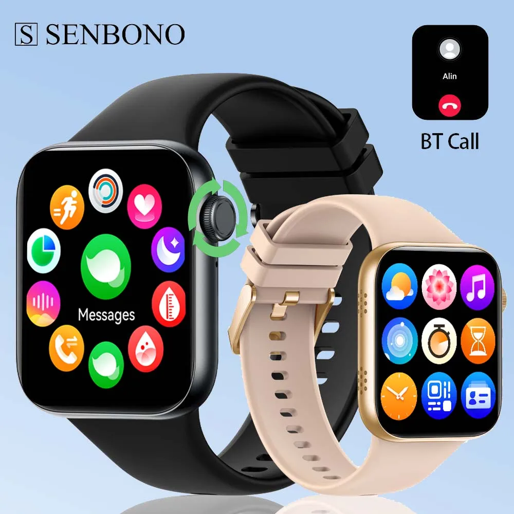 SENBONO-Men-Women-Smartwatch-Bluetooth-Answer-Dial-Call-Watch-Heart ...