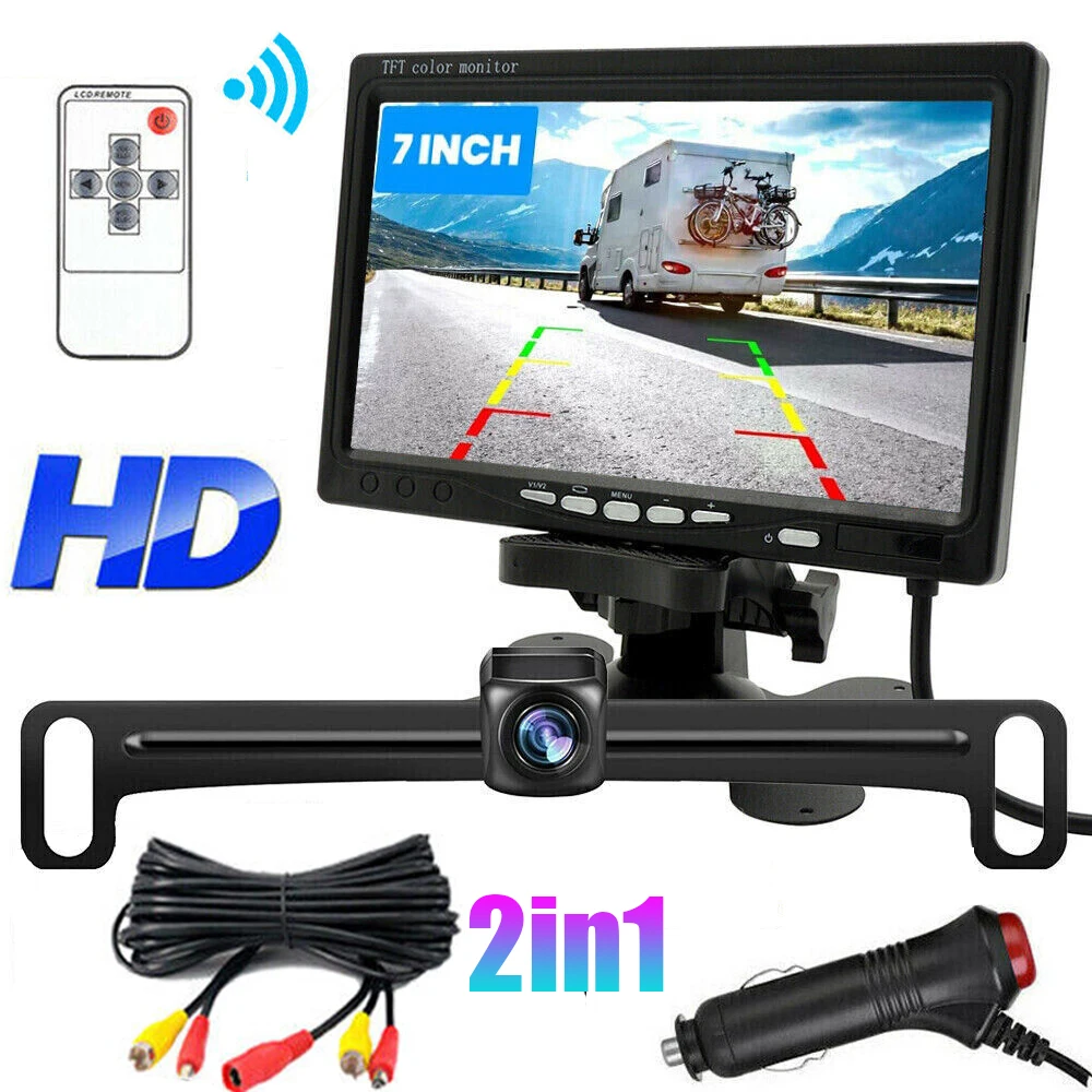 Car-Backup-Camera-System-7-inch-Monitor-with-Night-Vision-Rear-View ...