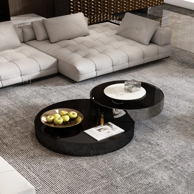 Luxury Rotating Coffee Table Modern Simple Living Room Telescopic ...