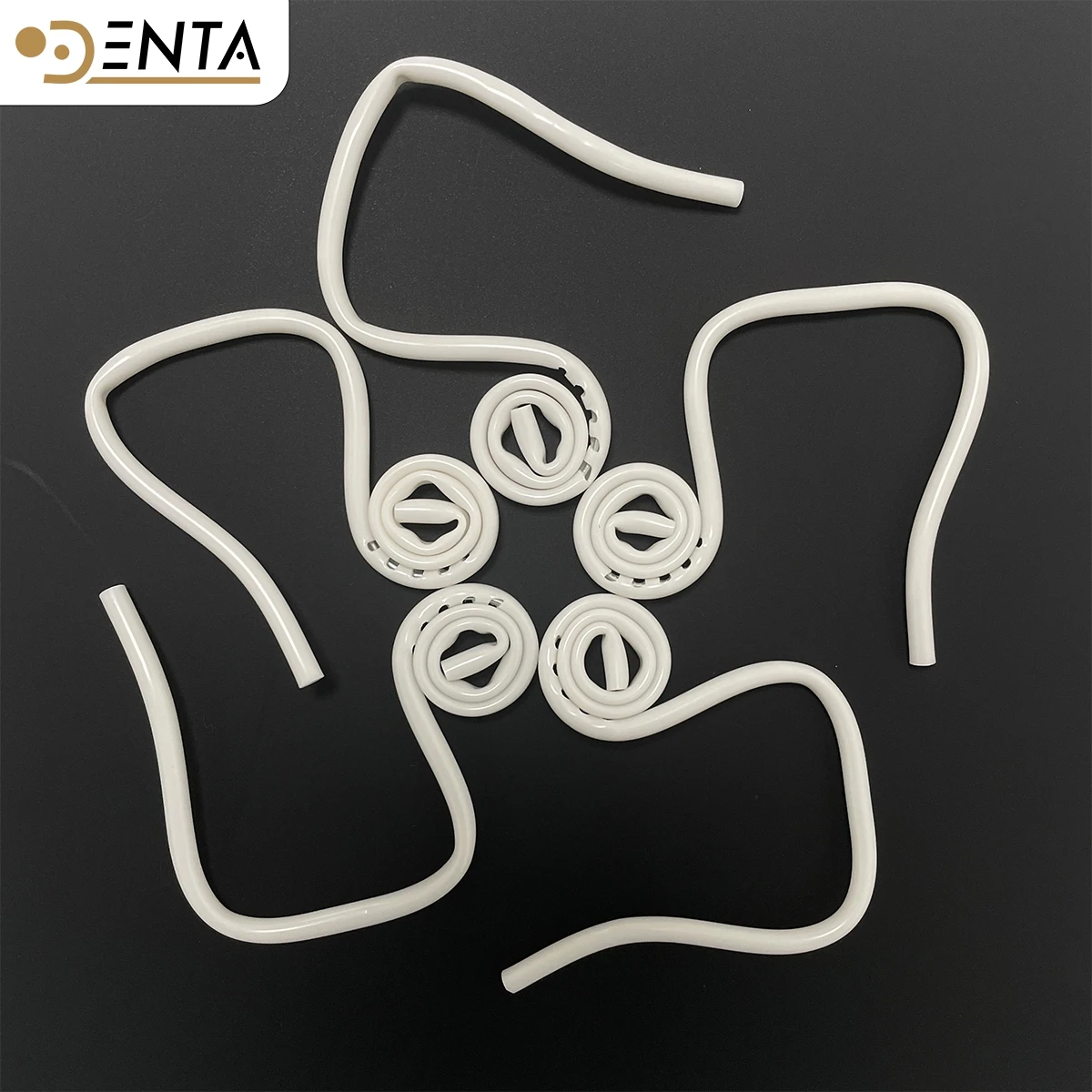 Dental Coiled Saliva Ejector Disposable Tongue Holder Flexible Bend ...