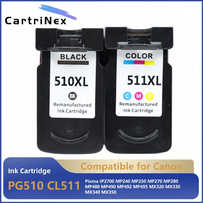 Ink Cartridge For Canon PG510 CL511 510XL 511XL For PG-510 CL-511 Pixma ...