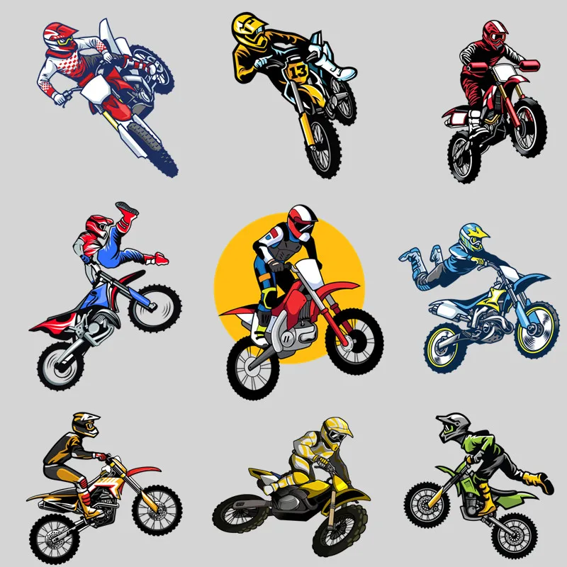 Motorcycle Motocross Rider Patches for Clothes Heat Transfer Thermal ...
