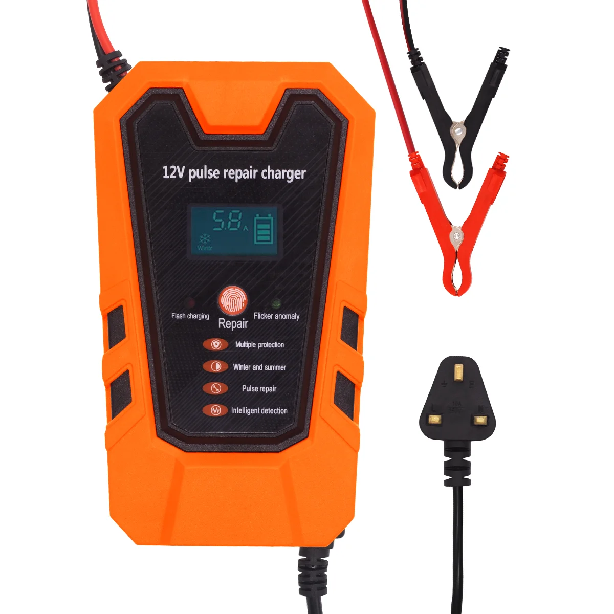 Car Battery Fast Charger 12V 6A Smart Fast Charging Lead Acid Battery ...