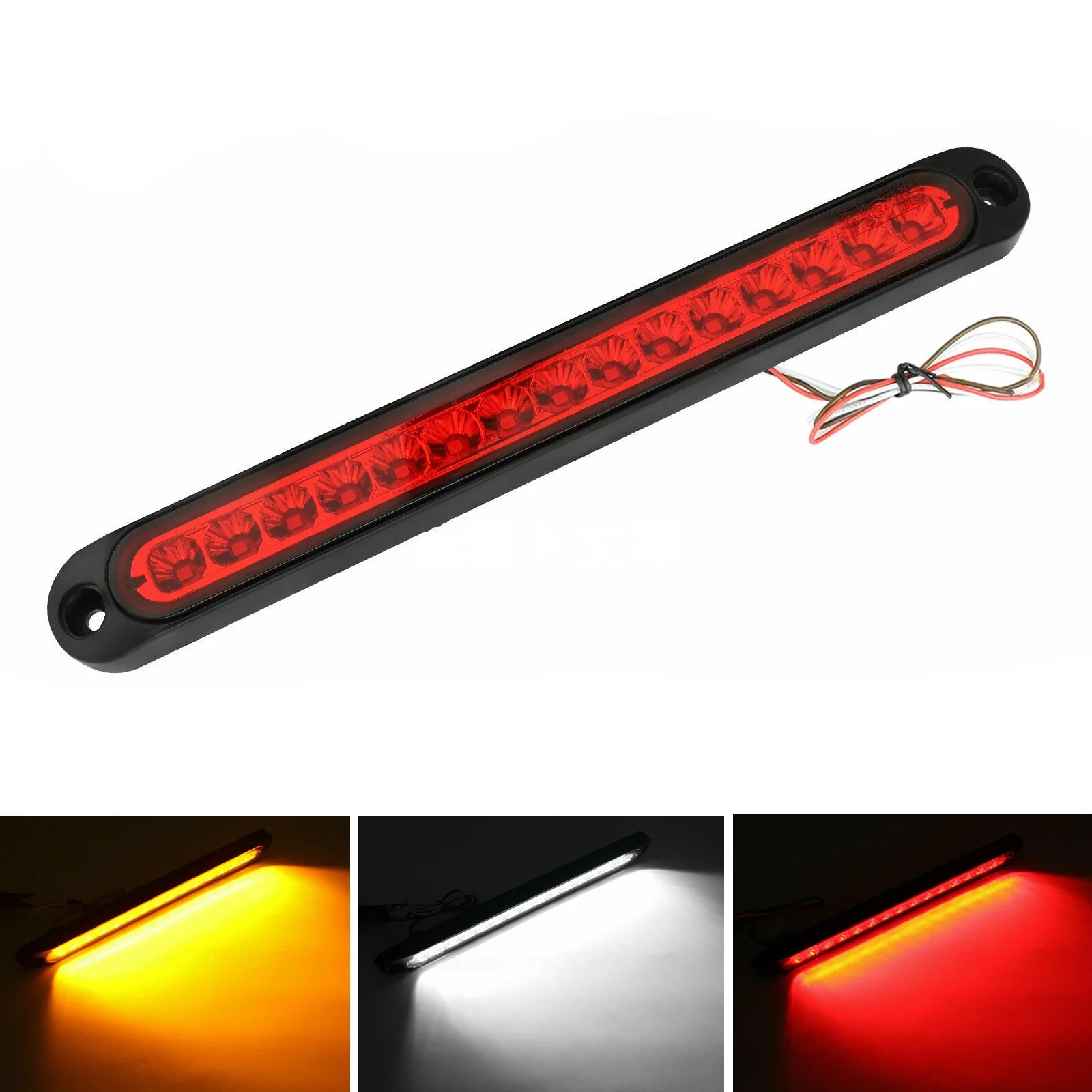 15LED Car Rear Tail Light Stop Brake Lamp 12V 24V Waterproof Truck Side ...