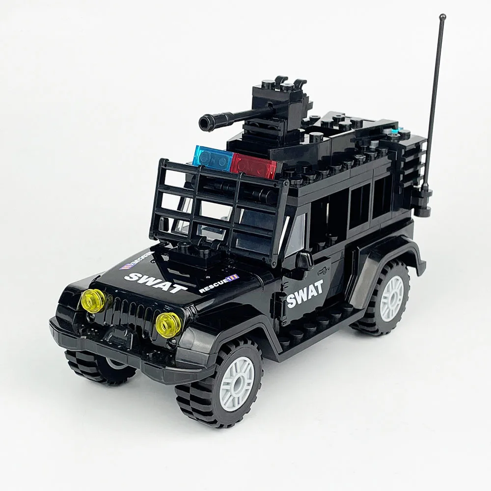 City-Police-Swat-Car-Block-DIY-Riot-Vehicle-122Pcs-Building-Brick-Toy ...