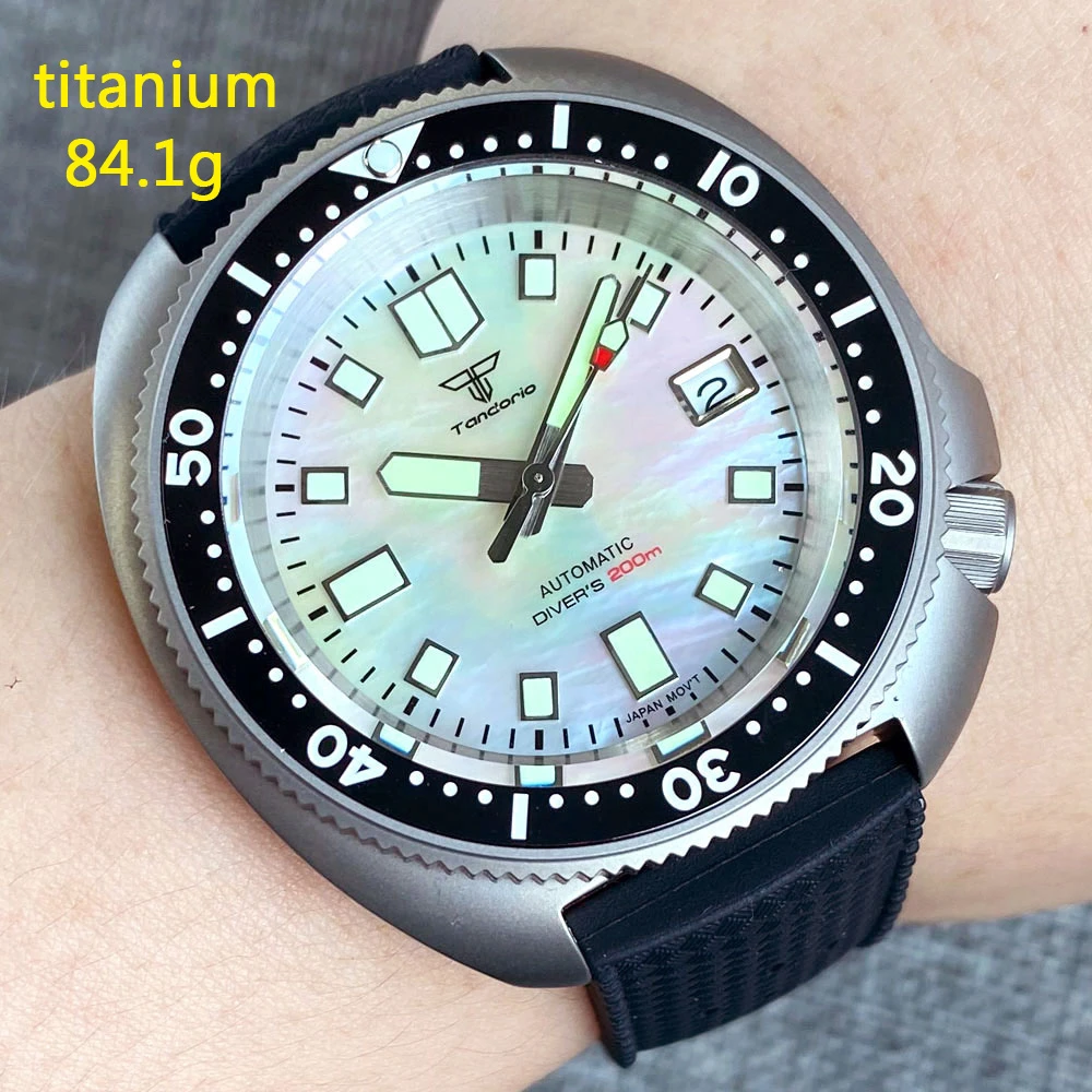 Tandorio Titanium Material Turtle Automatic Watch Men 200m Waterproof ...