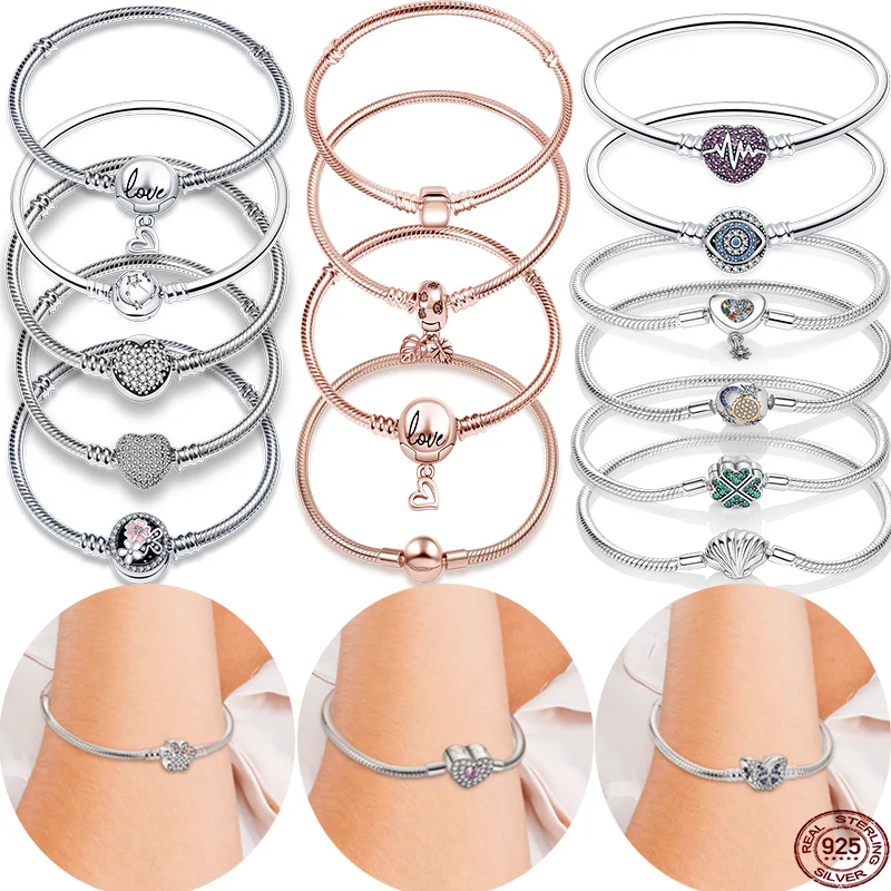 Pandora-contas-para-mulheres-pulseiras-cora-o-folha-fivela-cobra ...